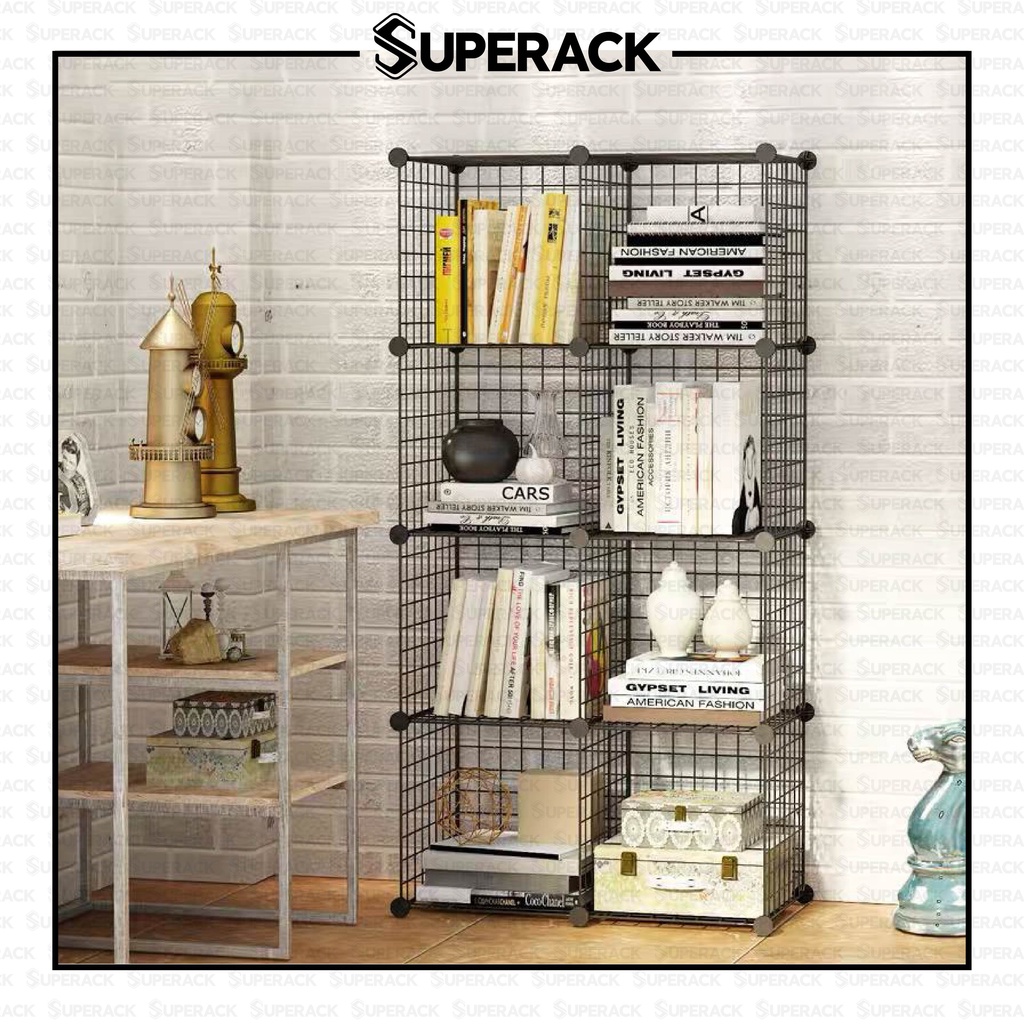 SUPERACK Boltless Rack Wire Cube Storage Shelving Rack Home Store ...