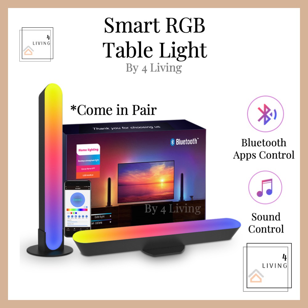 🔥Ready Stock🔥 RGBIC Desktop Atmosphere Gaming Light Room APP Control ...