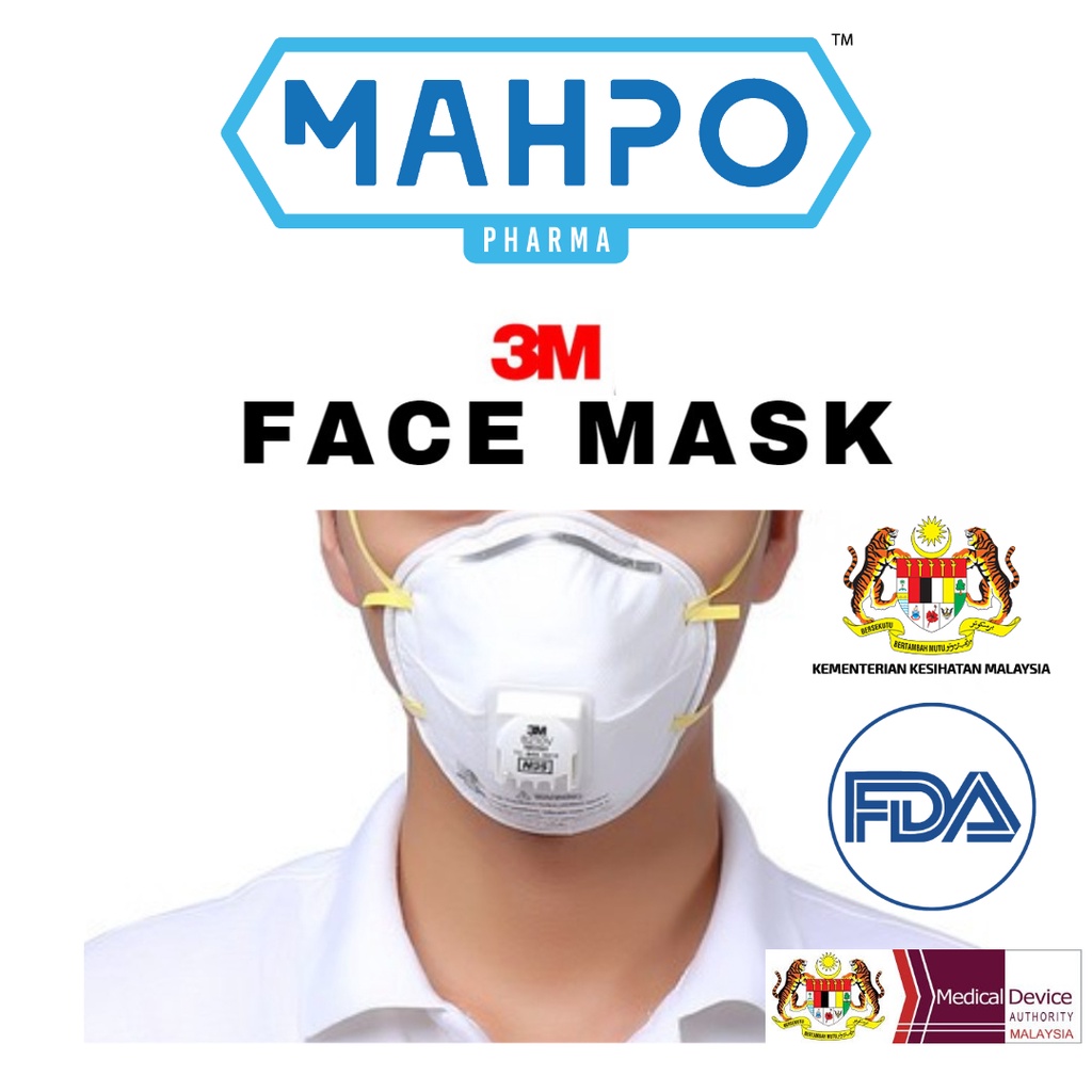 3M™ Particulate Respirator 8210V N95 Face Mask With Valve (10PCS / BOX ...