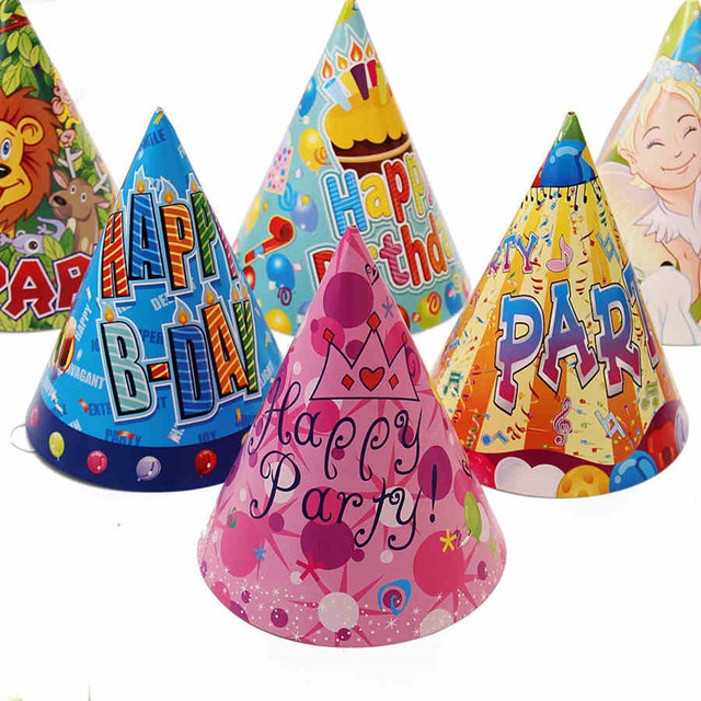 Party Hat Happy Birthday !!! Clear Stock!!! Party Favor / Colorful Cone ...
