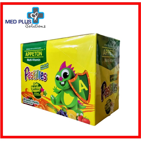 Appeton Multi-Vitamin Mix Fruit Flavours Pastilles 20 sachets x 5's ... Appeton Multi-Vitamin Mix Fruit Flavours Pastilles 20 sachets x 5's ...