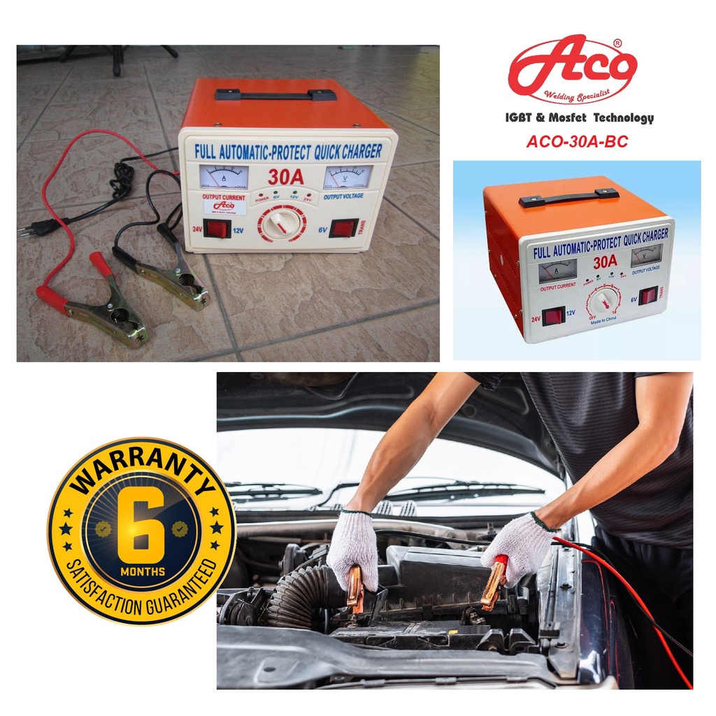 ACO Pro 6-24V 30Amp Automotive Battery Charger | Shopee Malaysia
