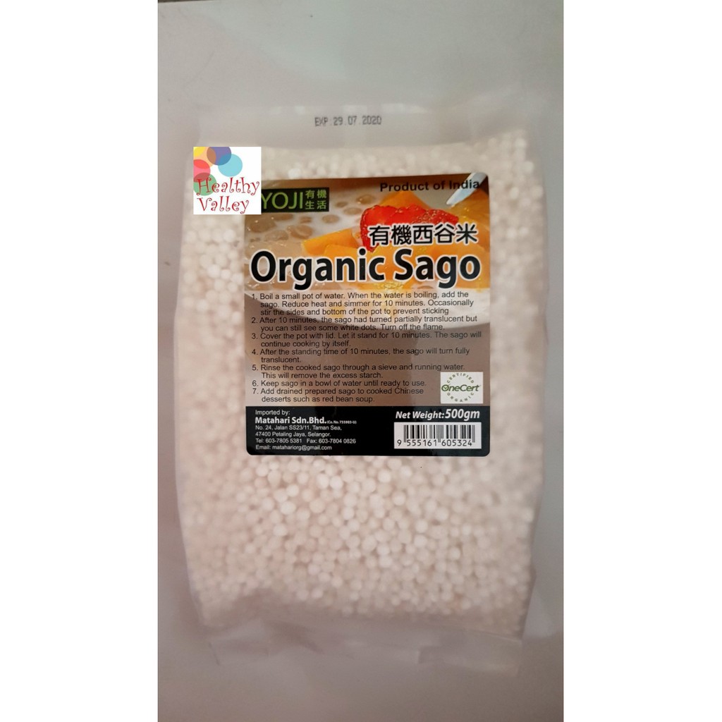 Yoji Organic Sago (有机西谷米) 500g📣 | Shopee Malaysia