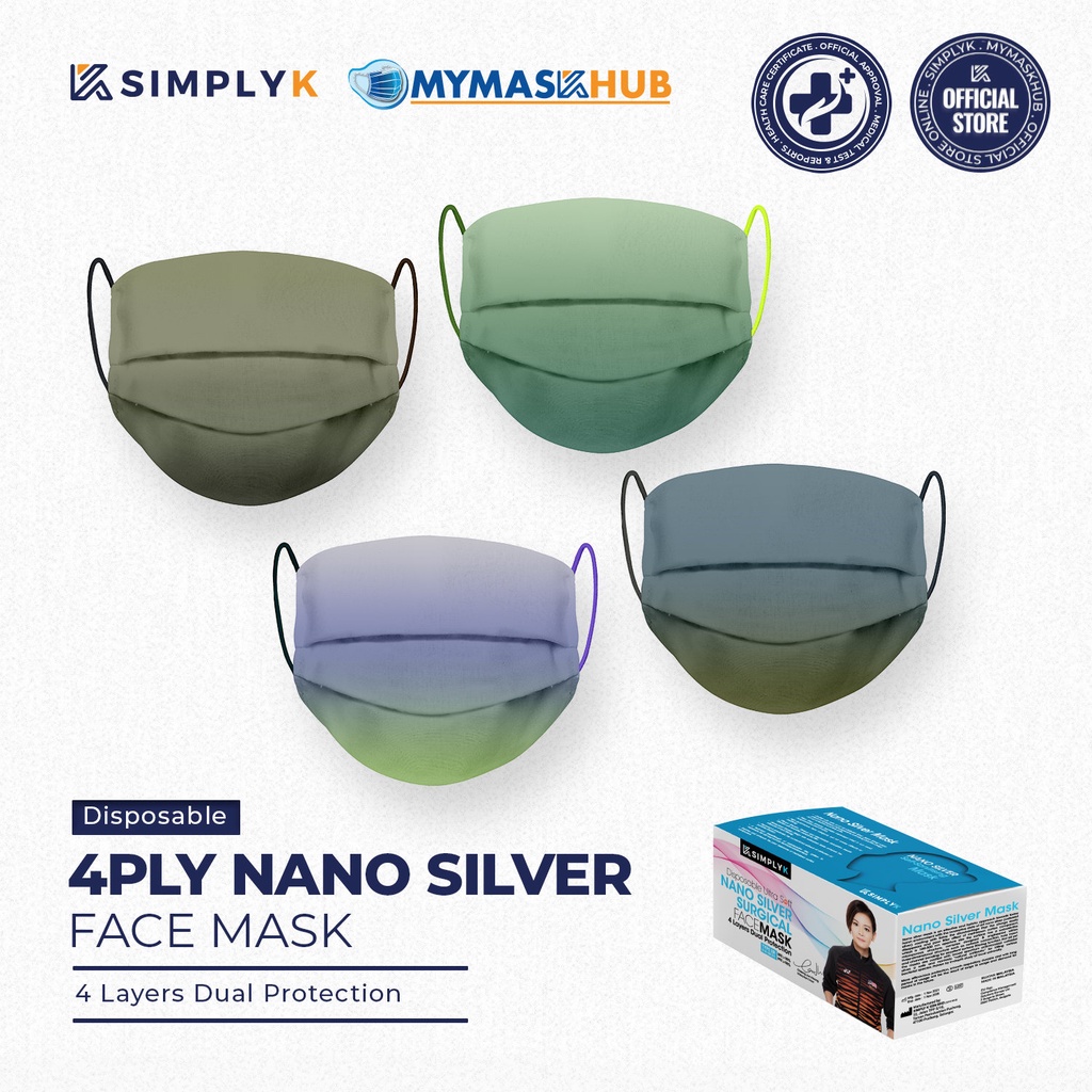 Simply K 4 Ply Nano Gradient A20 - Surgical Face Mask ( 50 Pcs ...