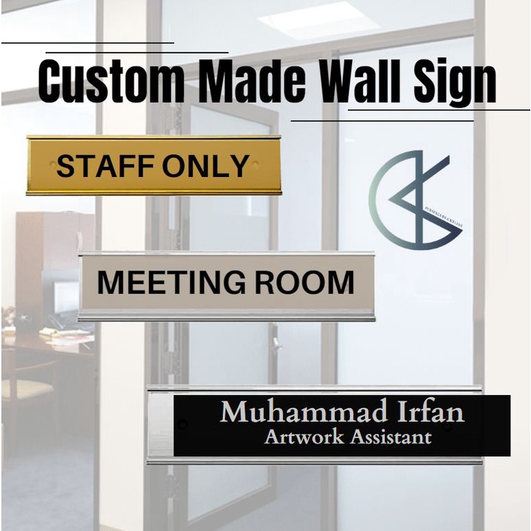 Custom Made Wall Sign Office Name Sign Door Plate Name Sign Board ...
