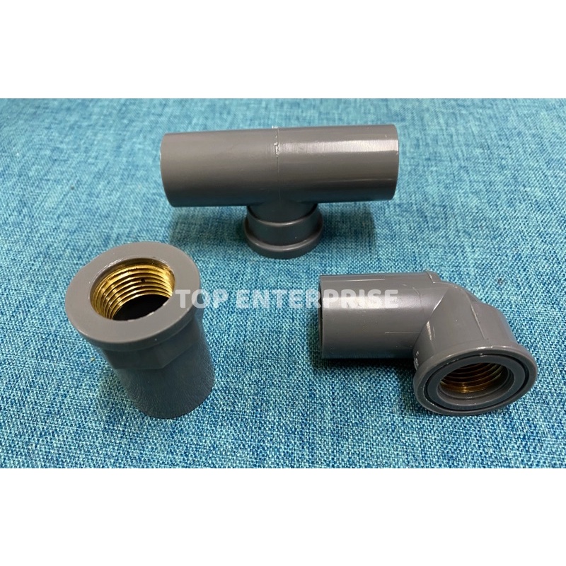 PVC Fitting PT Elbow, Socket & Tee Reduce (Brass Threaded)1/2 ...
