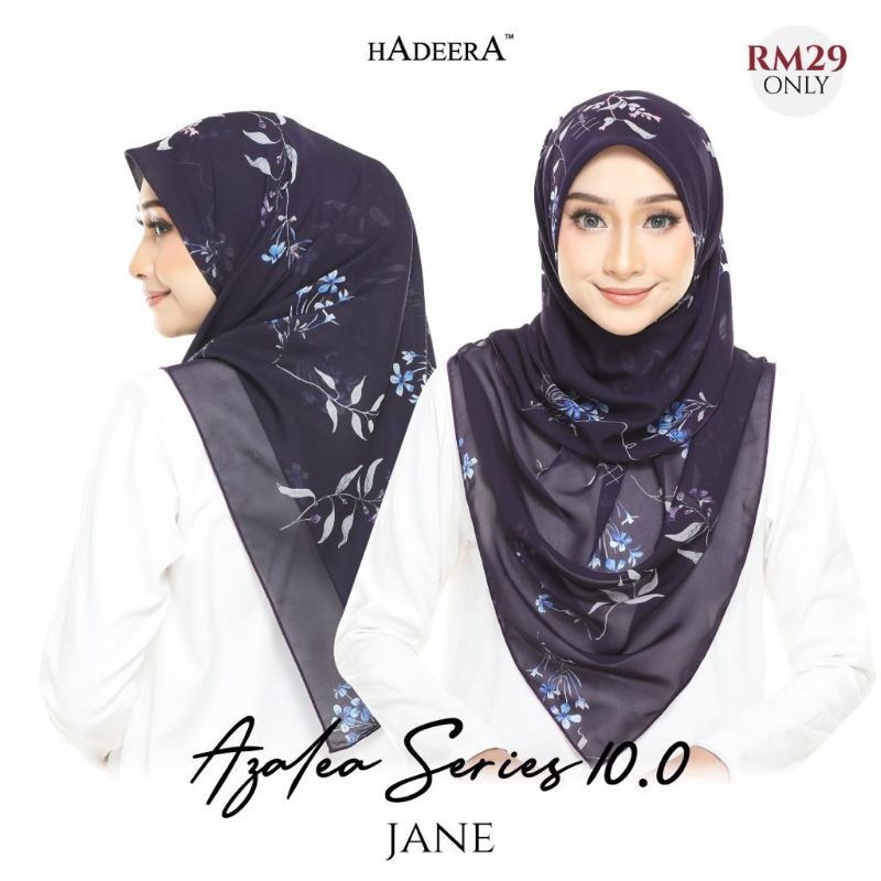 Ironless Bawal chiffon tudung HADEERA AZALEA series premium bawal ...