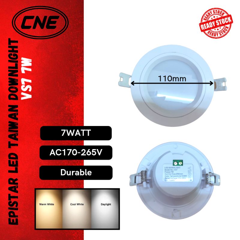 【🔥READY STOCK🔥】VISION 7W/12W Epistar LED Taiwan Downlight | Shopee Malaysia