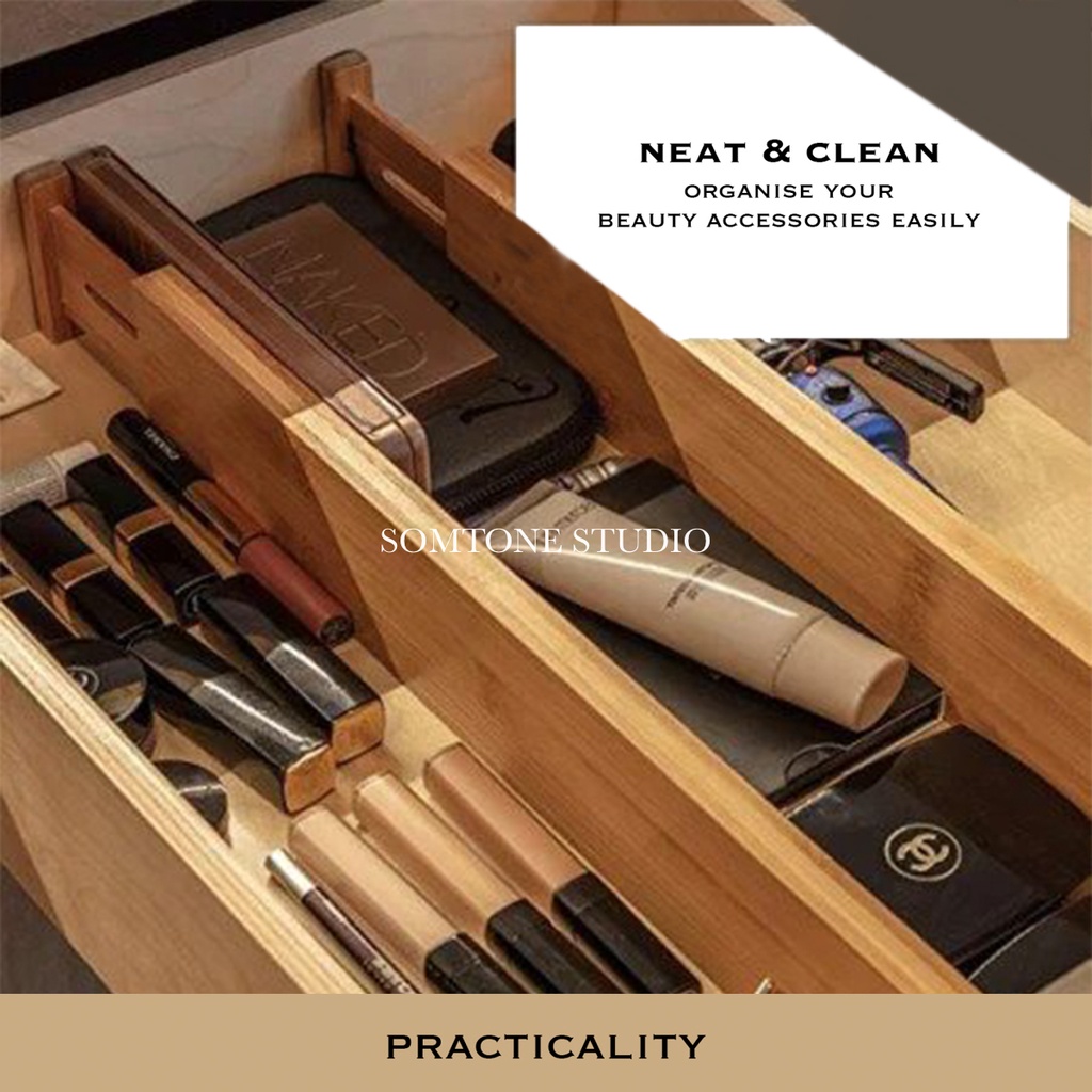 (Anti Slip) Adjustable Drawer Divider, Expandable Compartment Divider ...