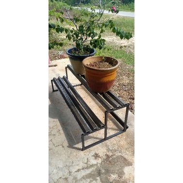 rak pasu bunga 2 level tahan lasak n tahan karat | Shopee Malaysia