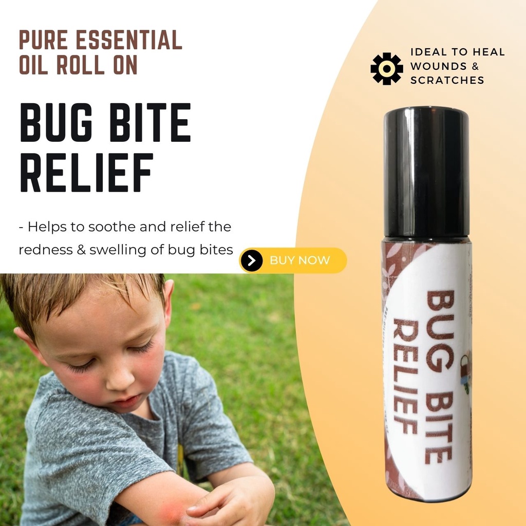 Bug Bite Relief (Insect Repellent) Pure Essential Oil Pre-diluted Roll ...