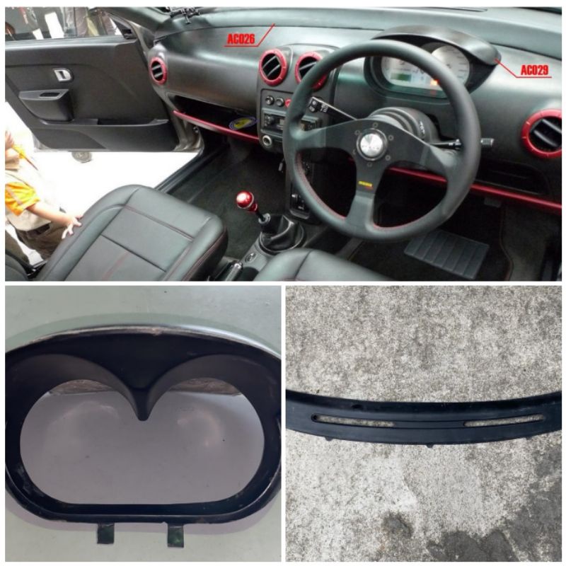 Saga 2 LMST Dashboard Cover (DB1), Meter Cover (AC029 with Black Paint ...