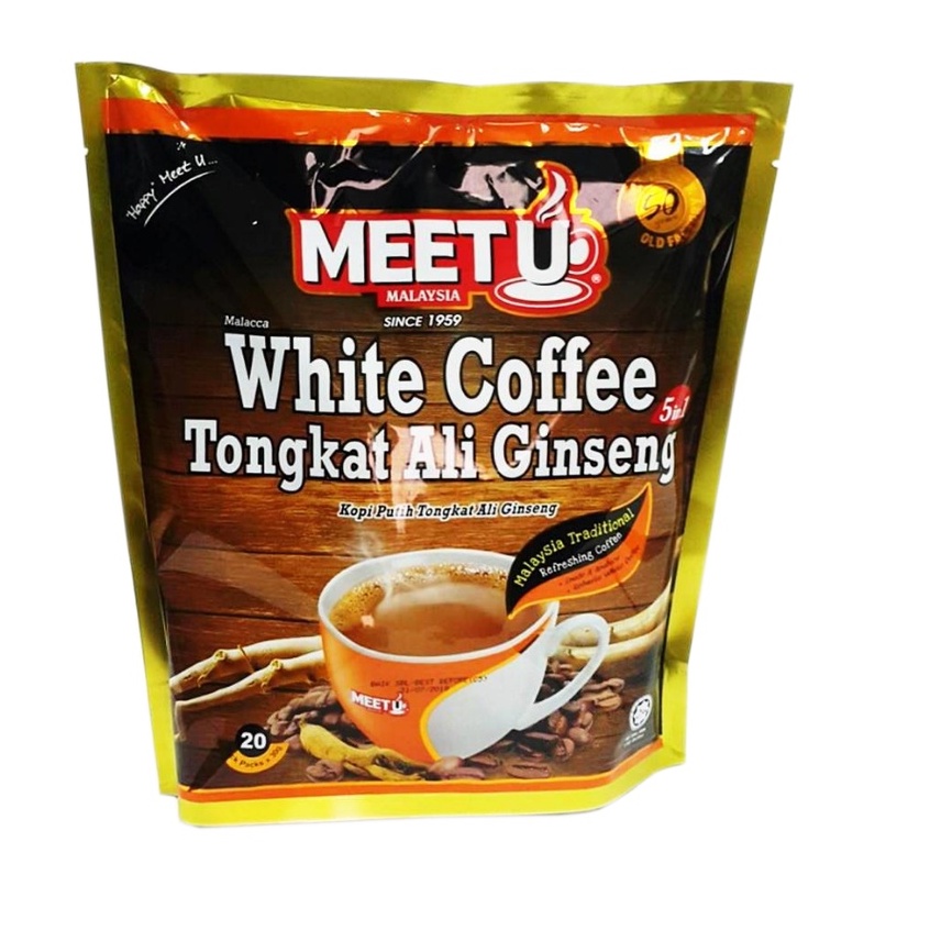 MEET U WHITE COFFE TONGKAT ALI GINGSENG 30G X 20sacketS | Shopee Malaysia