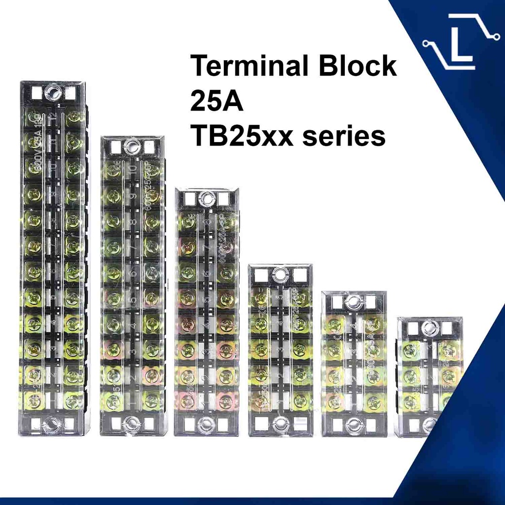 [Luminense] TB Terminal block TB25 25A 2503 2504 2505 2506 2508 2510 2512 600V Connection ...