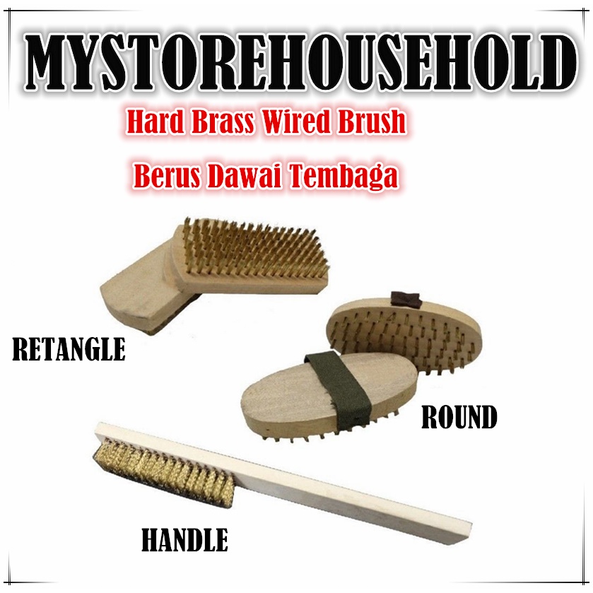 Hard Brass Wired Brush / Berus Dawai Tembaga/Berus Bulat Lantai Besi ...