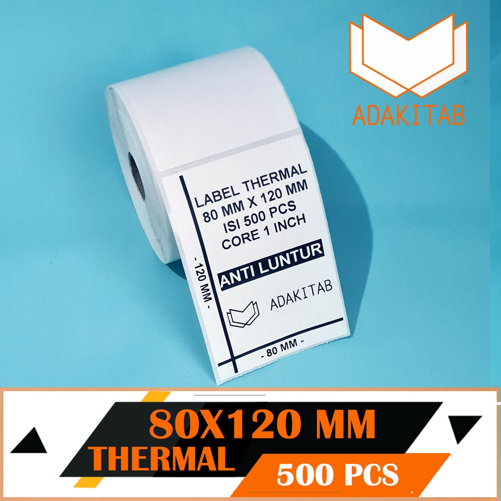 Thermal LABEL STICKER 80 X 120 MM THERMAL PAPER 80X120 MM 500 PCS ...