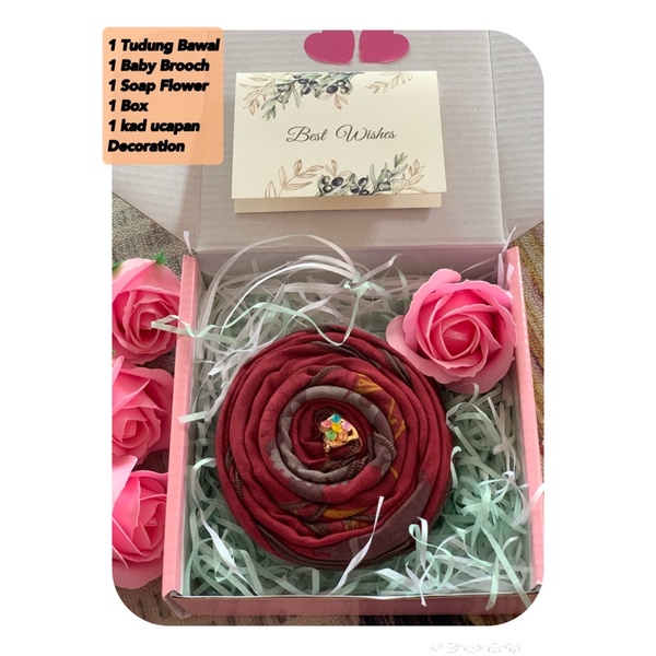 Surprise Gift Box Set Tudung bawal Minaz Hanami for Hari Guru/birthday ...