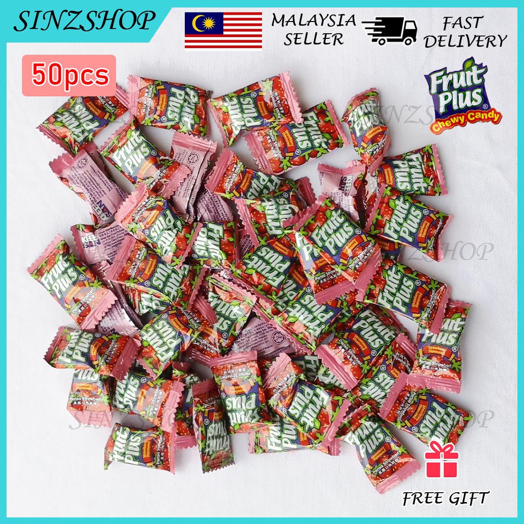 FRUIT PLUS 50PCS 150G CHEWY CANDY GULA-GULA RAYA HALAL | Shopee Malaysia