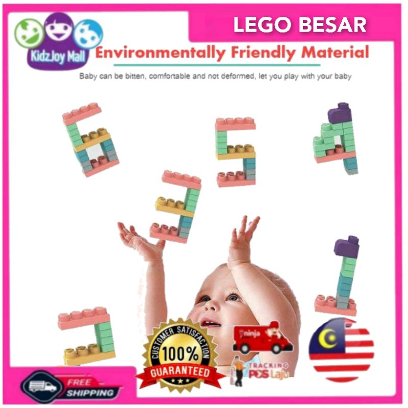 🔥READY POS🔥 Lego Besar Mainan Lego Saiz Besar Mainan Budak Lego Lembut ...