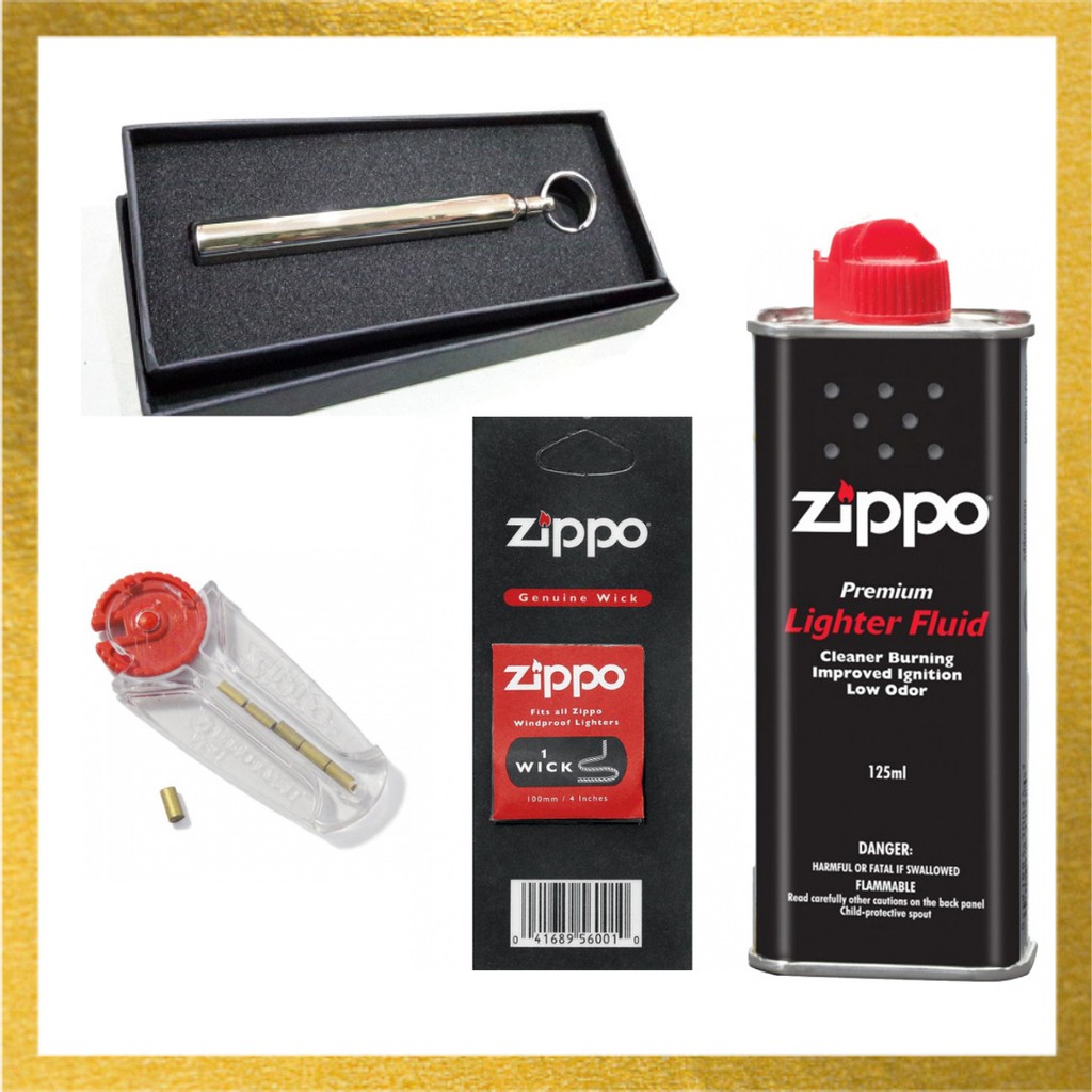 Zippo Accessories Fluid Flint Wick OEM Canister Zorro Flint | Shopee ...