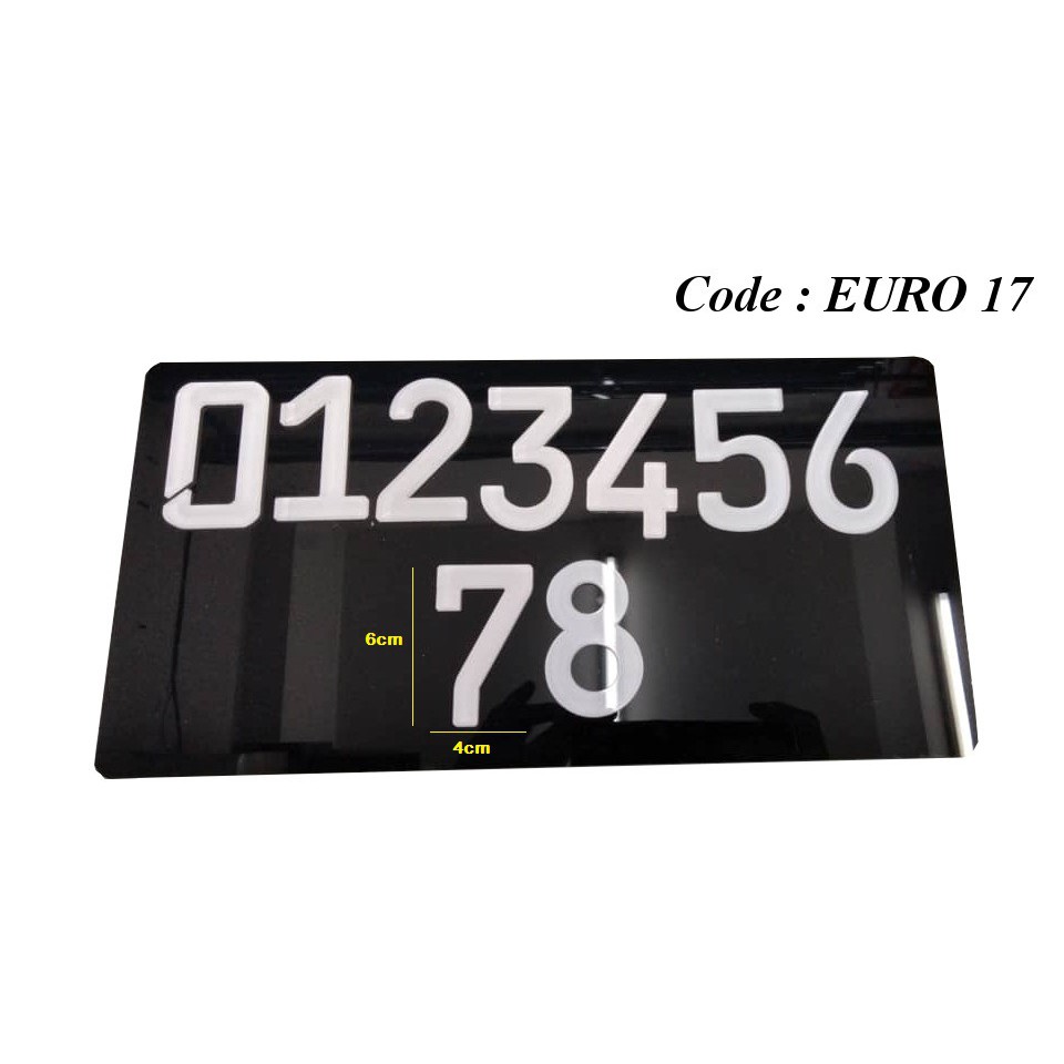 [ CLEAR STOCK ] (Code: EURO 17) Euro Design Nombor Plate Kereta 3D ...