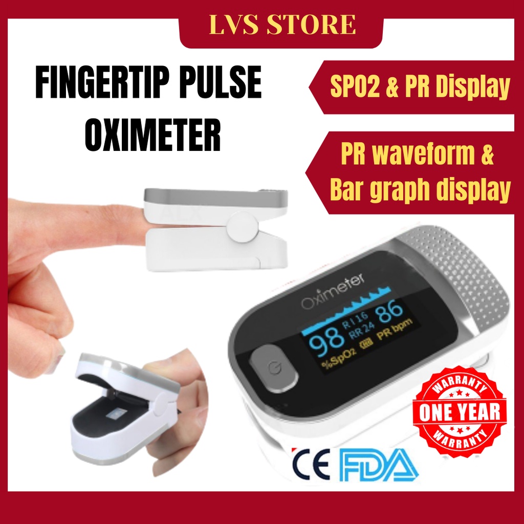 🔥READY STOCK🔥FDA & CE Approved OLED Pulse Oximeter Fingertip Blood ...