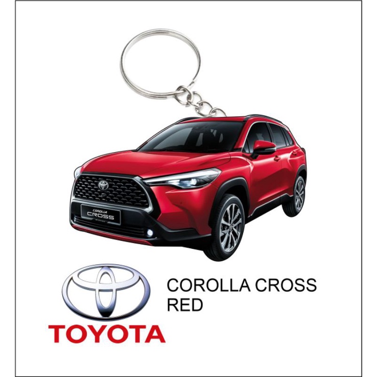 Toyota Corolla cross red keychain 2d cross merah | Shopee Malaysia