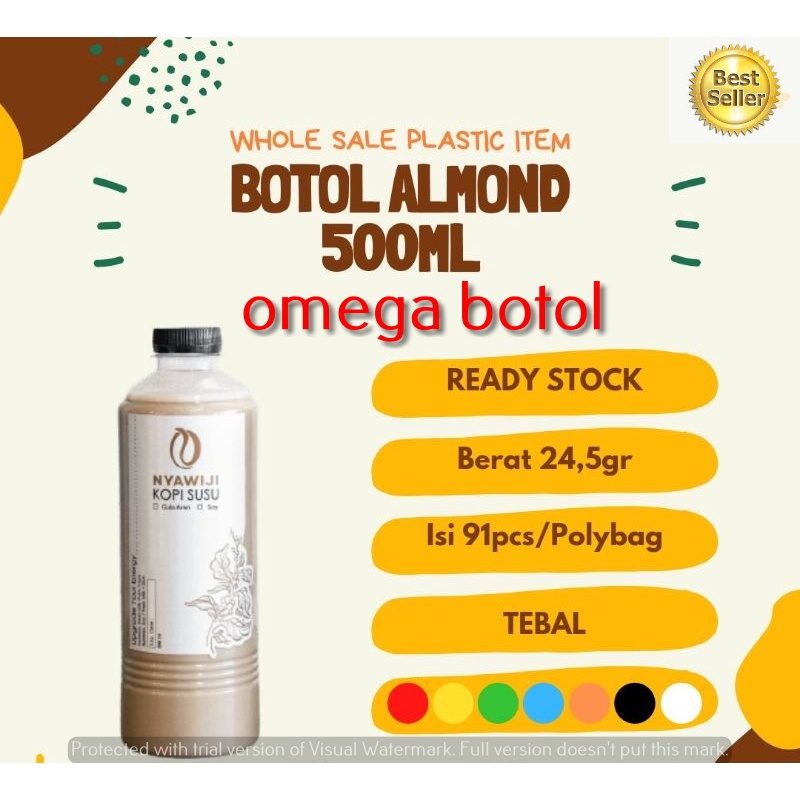 Almond bottle 500 ml // Plastic bottle // almond bottle | Shopee Malaysia