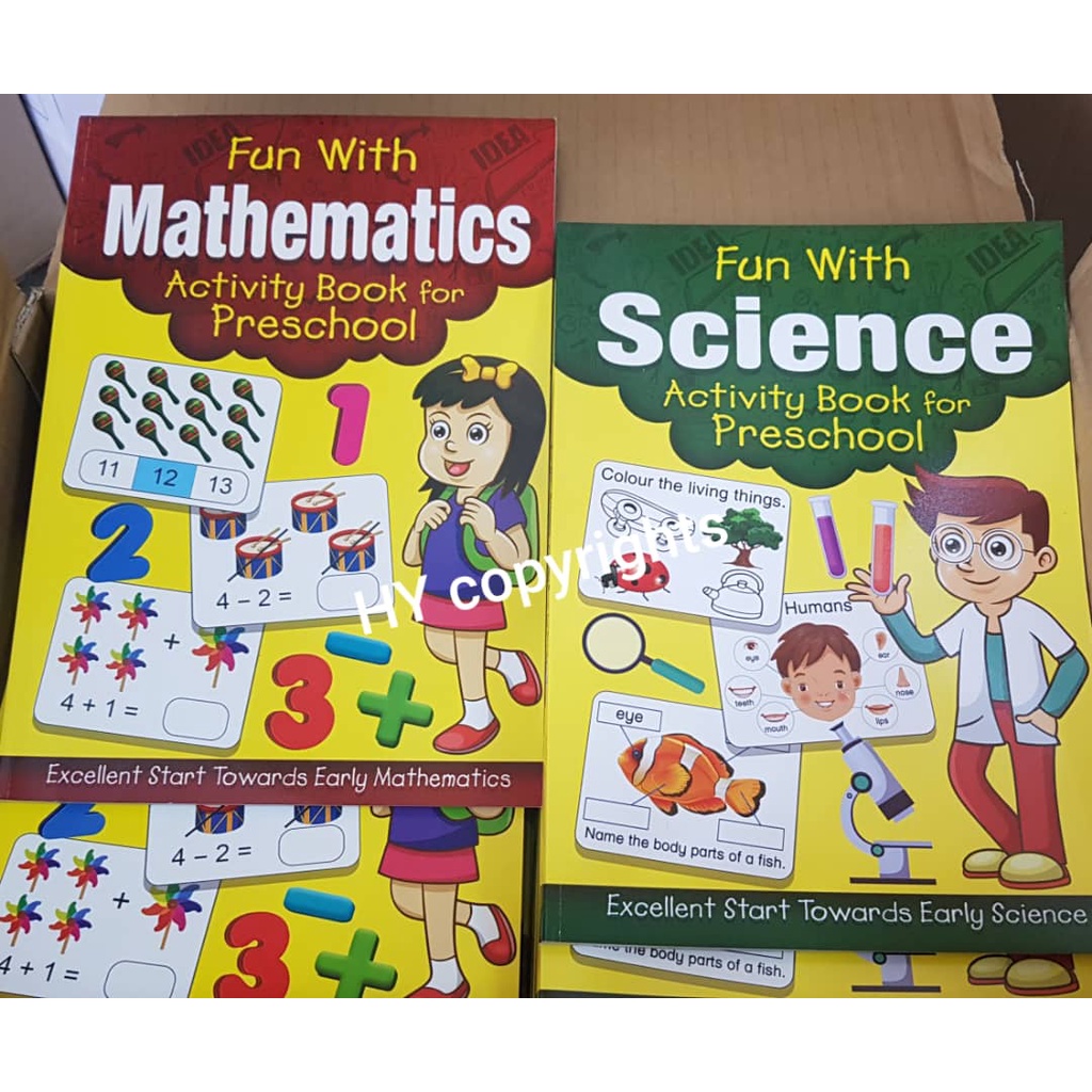 Pre-School Science / Math Activity Book (2 Books/Set) | Shopee Malaysia