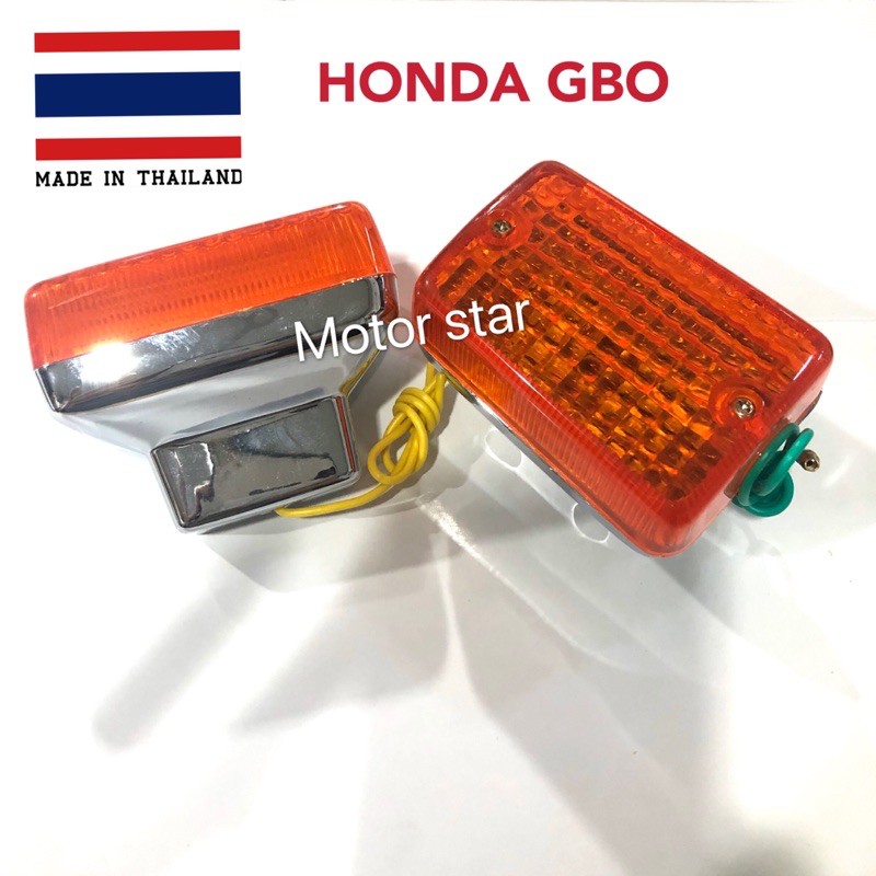HONDA GBO FRONT SIGNAL WINKER LAMP LIGHT POSITION LAMP LH RH SET CHROME ...