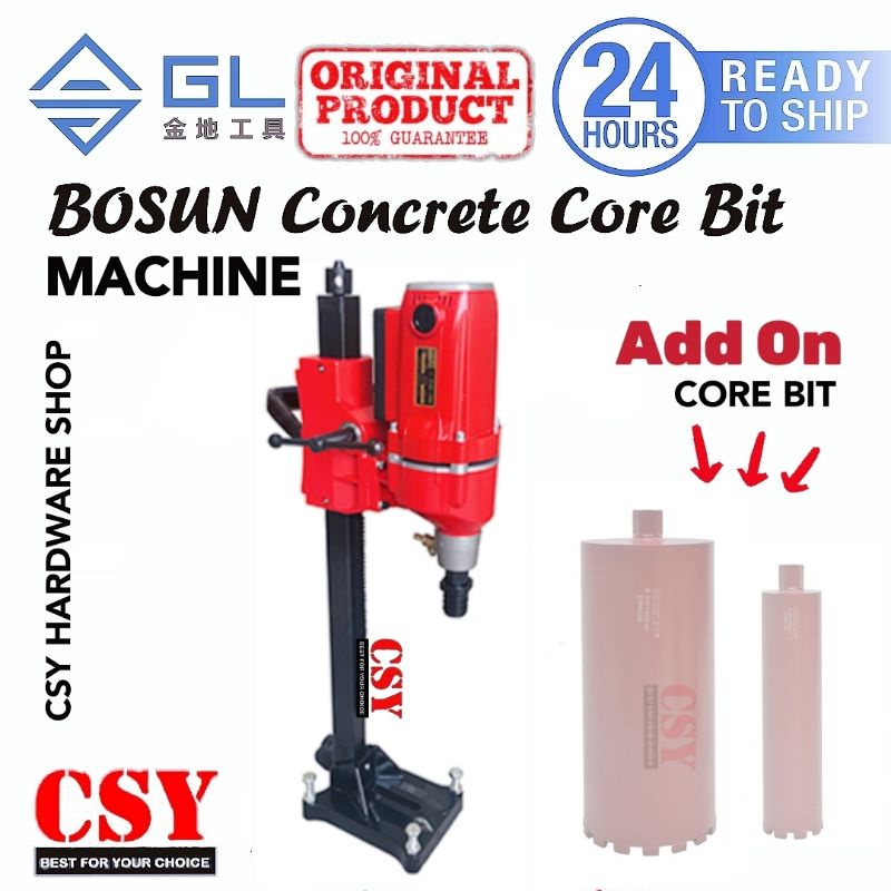 BOSUN Stand Drill Coring Machine / Concrete Core Bit Machine | Shopee ...