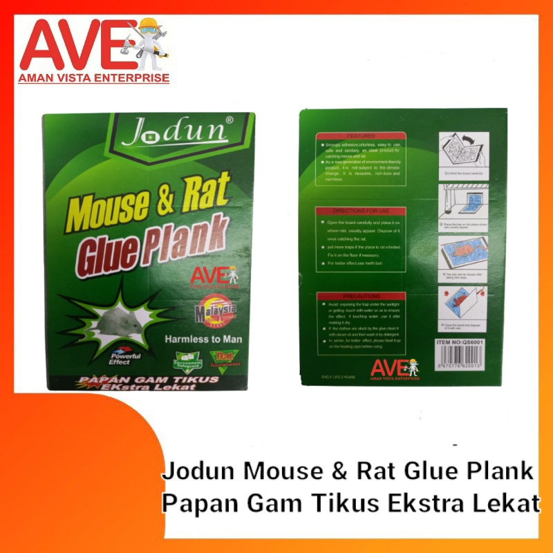 Jodun Mouse & Rat Glue Plank | Papan Gam Tikus Ekstra Lekat | Shopee ...