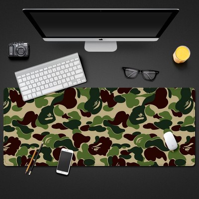 Oversized edge-locked mouse pad tide brand ape man camouflage animation ...
