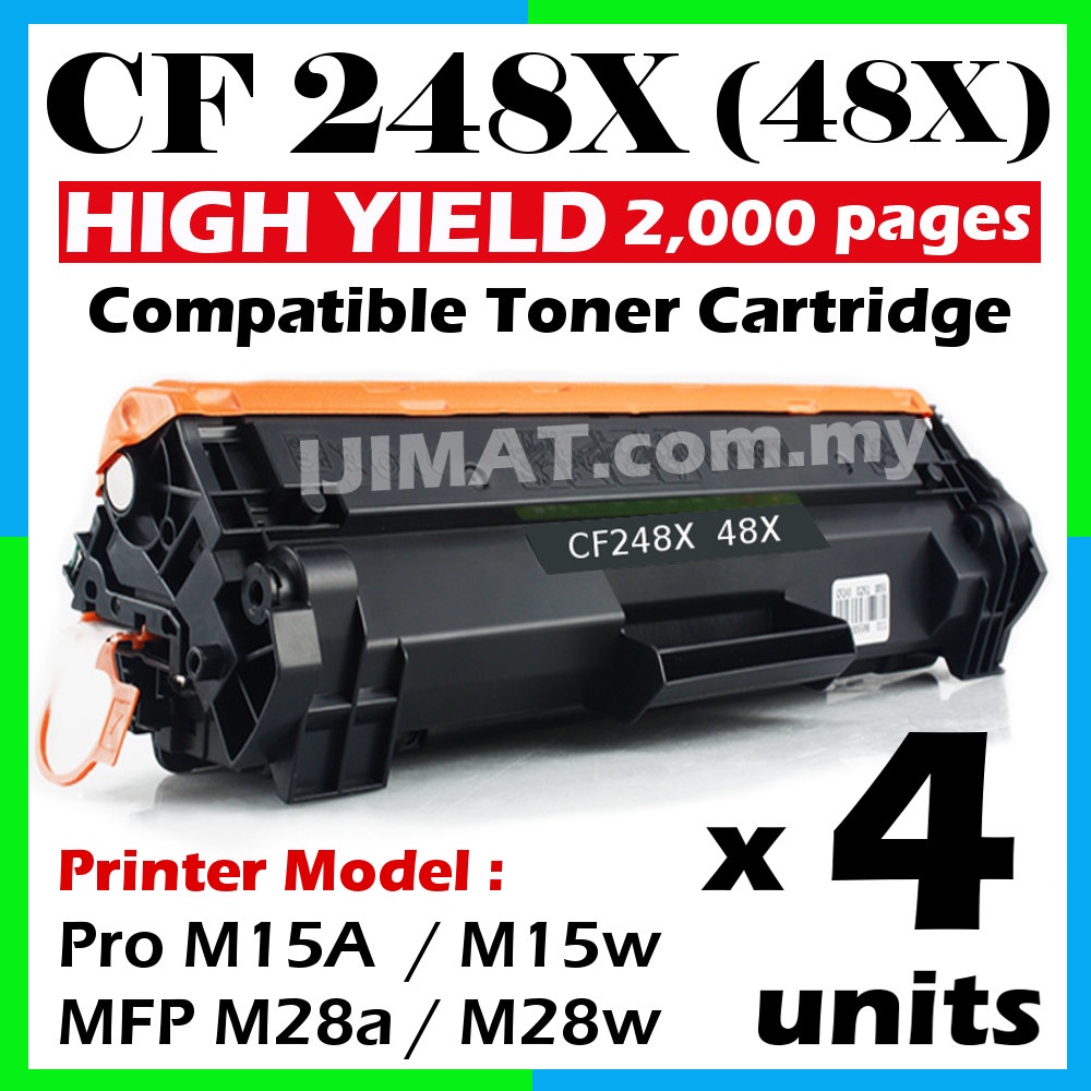 4x Compatible Toner CF248A 48A CF248X For HP LaserJet M15 MFP M28 LJ ...