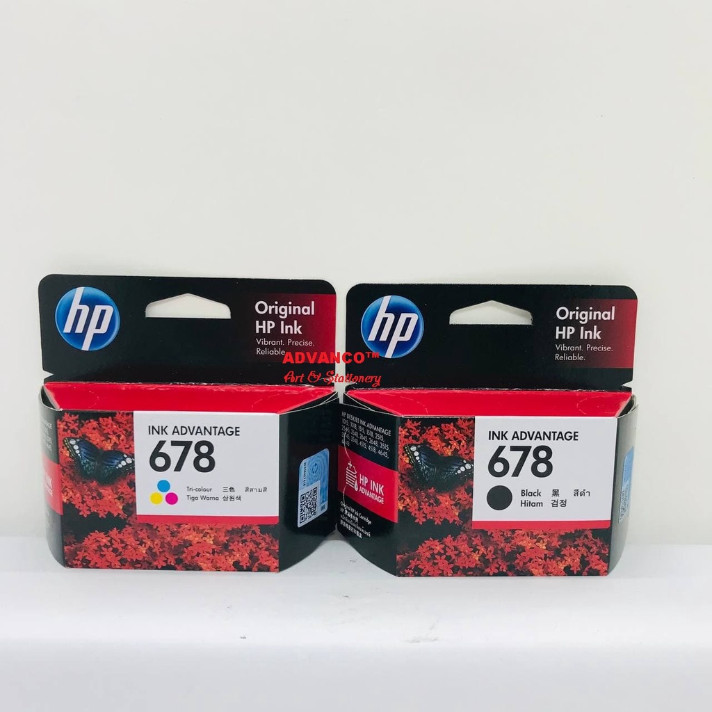 HP 678 (100% Original Product) Ink Advantage Cartridge READY STOCK (BLACK | COLOR) | Shopee Malaysia