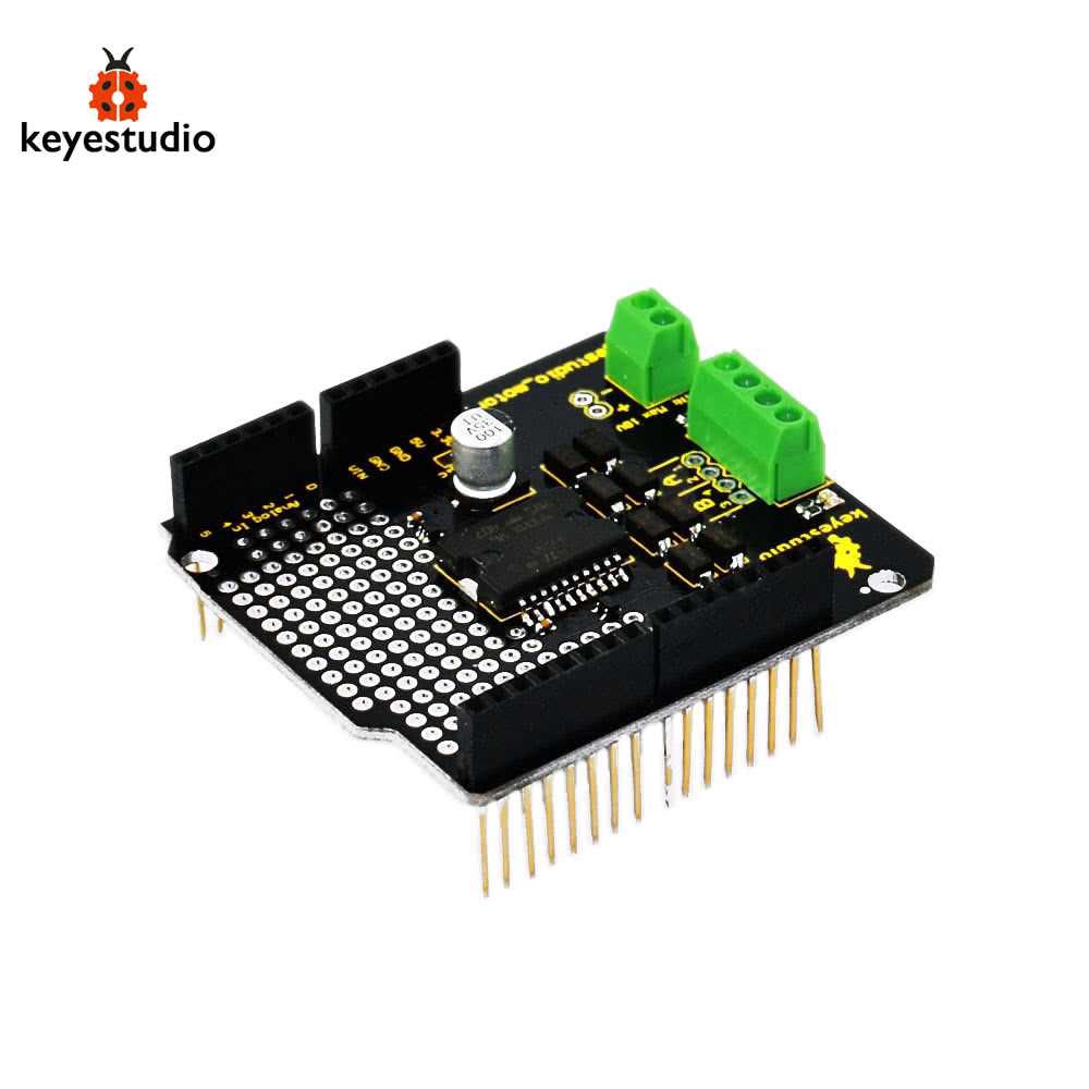 Brand New L298P 2A Module Keyestudio Large Current Dual DC Motor Driver Shield | Shopee Malaysia