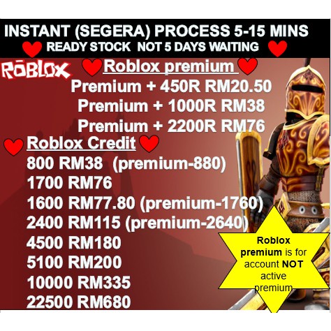 ﹍☢ReadyStock Roblox Robux# Premium# Robux #Instant Delivery Robux ...