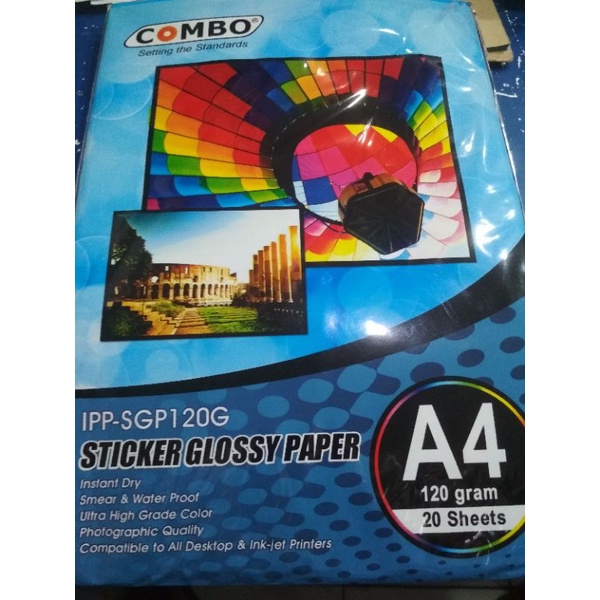 120 gram a4 glossy stickers, 20 packs | Shopee Malaysia