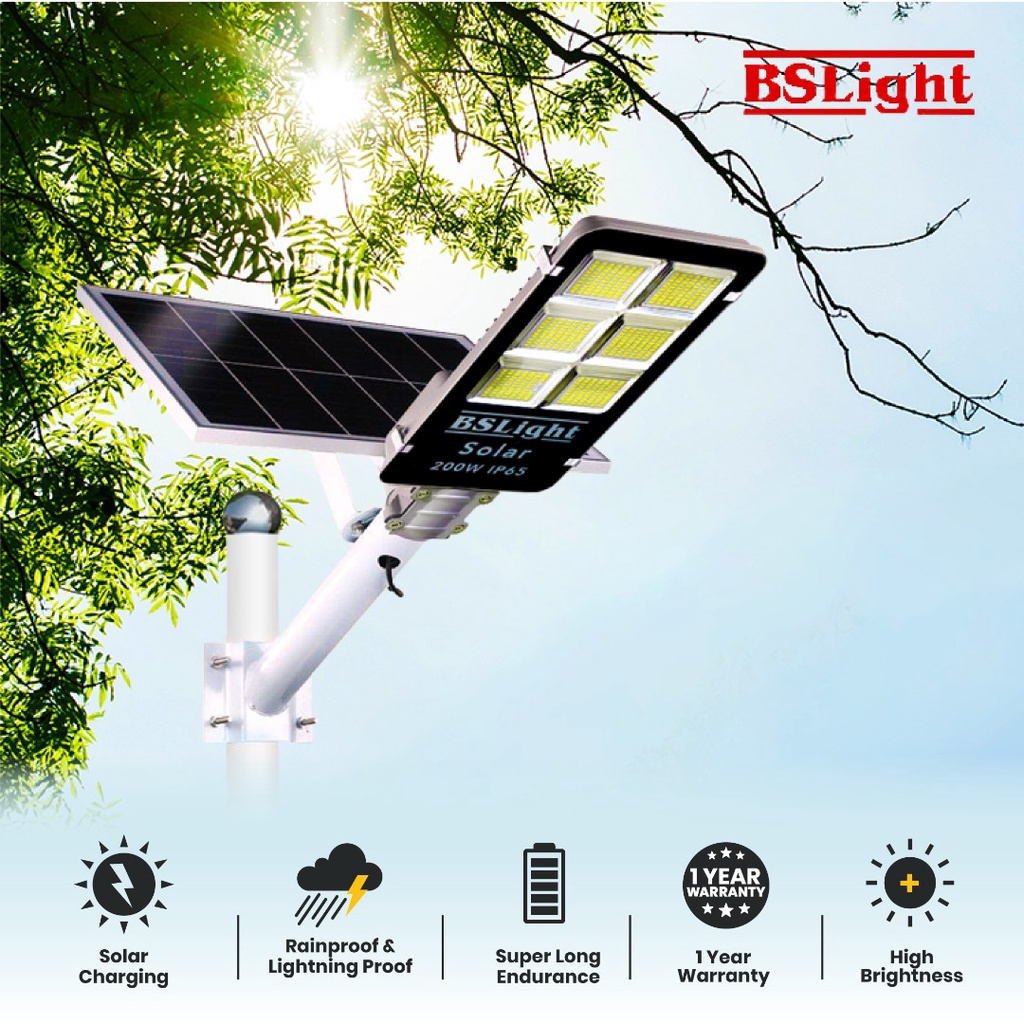 BS LIGHT- HEAVY DUTY QUALITY Solar Street Lantern 100W 150W 200W with ...