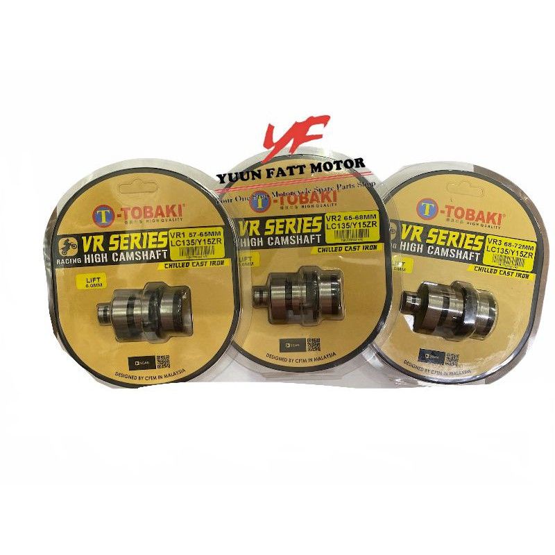 TOBAKI LC135 Y15 ZR SRL115 FI EGO AVANTIZ SOLARIC HIGH CAM SHAFT RACING TOBAKI IRON VR1 VR2 VR3 ...