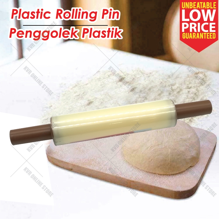 Penggolek Plastik Plastic Rolling Pin Pastry Dough (Pemegang Tetap ...