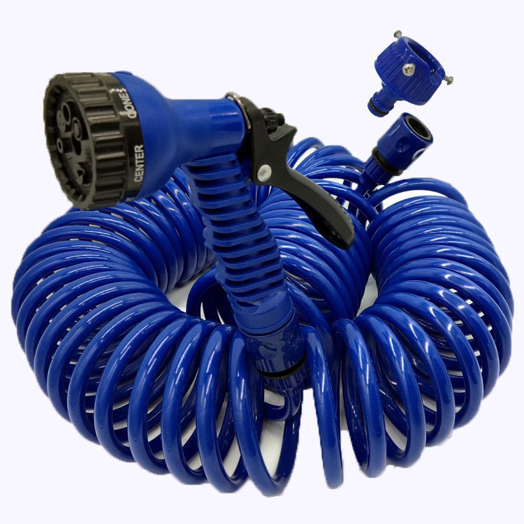 10m 15m blue spring tube spiral garden hose EVA telescopic tube set ...
