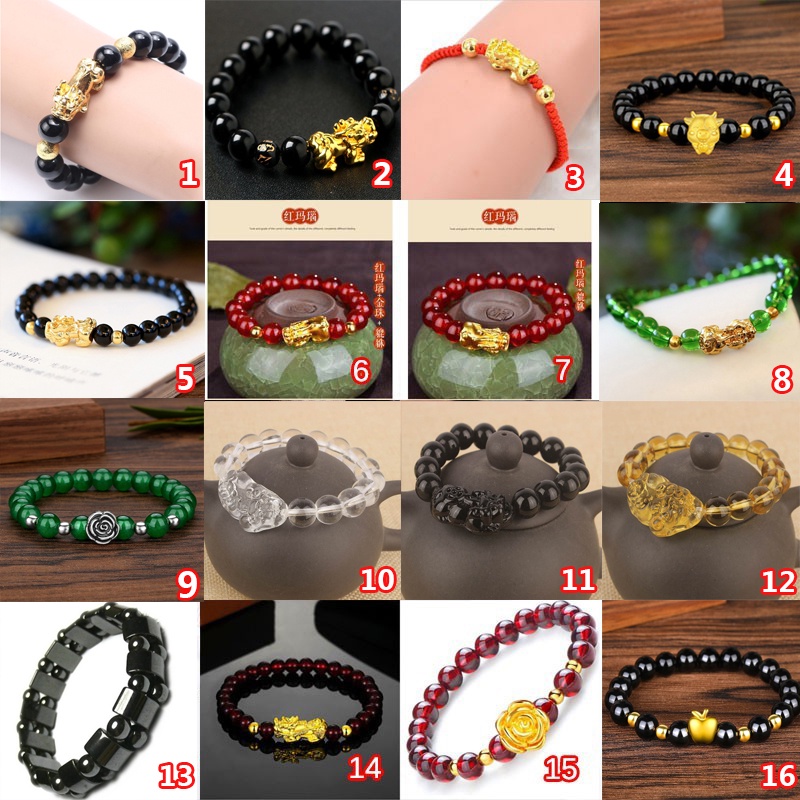 【50 Designs】Unisex 999 Plated Gold Pixiu Bracelet Good Luck Bangle ...