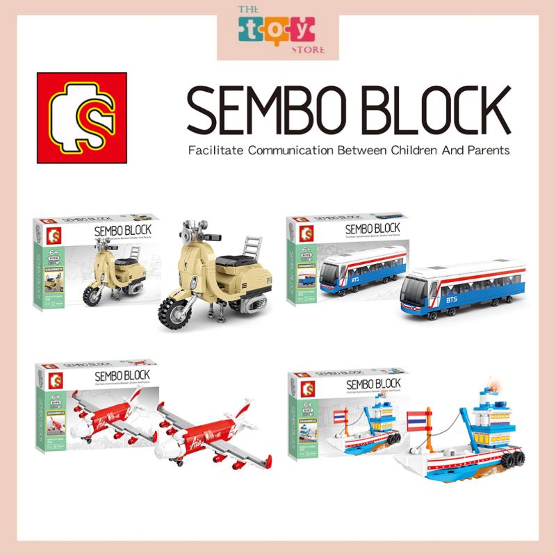 Sembo Block Car Motor Vespa Air Asia Thailand Special Vehicle ...