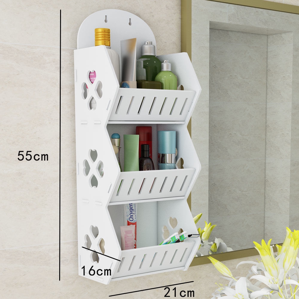 Non Perforated Toilet Storage Rack Wall Mounted Storage Rack Bathroom ...