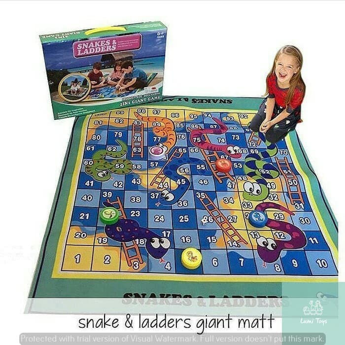 Snakes & Ladders Giant Playmate Children's Toy / Large Snake and ...