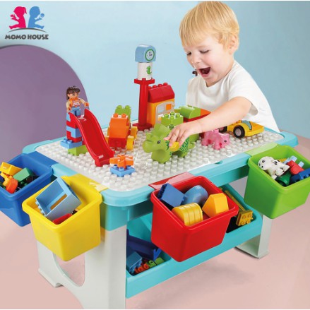 NEW Multi-Function Children Table Building Blocks Learning Playing ...