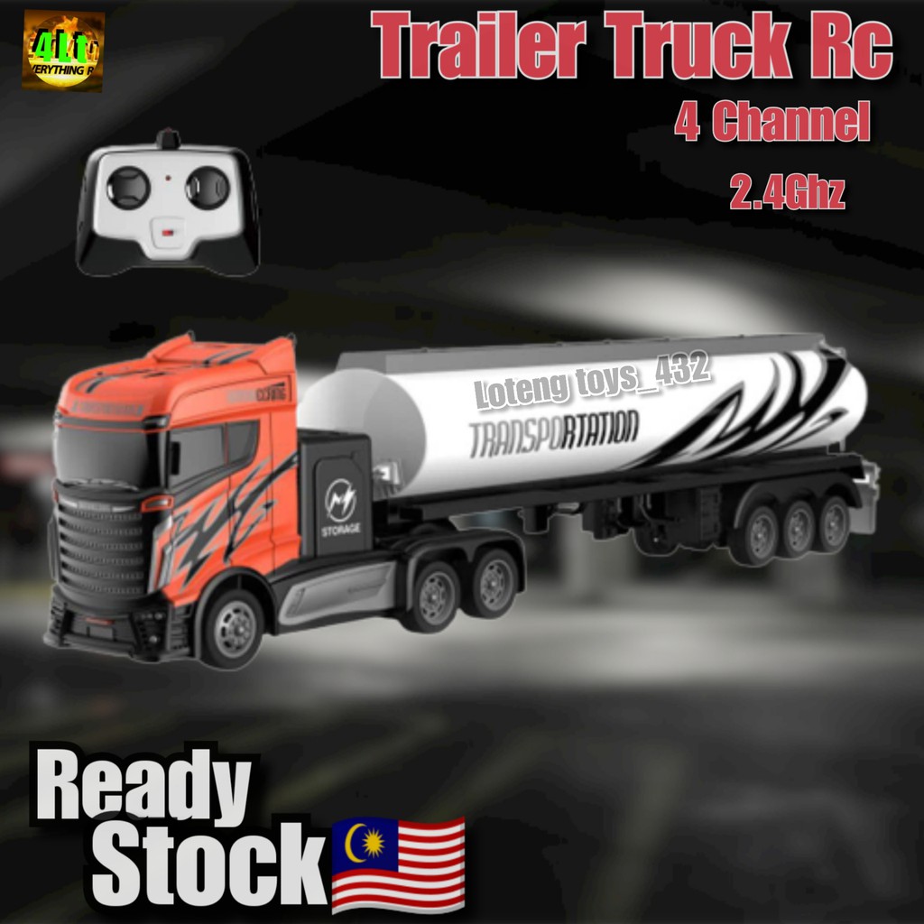 LT57 Tanker Orange RC Toys Kids Trailer Truck Power Transportation ...