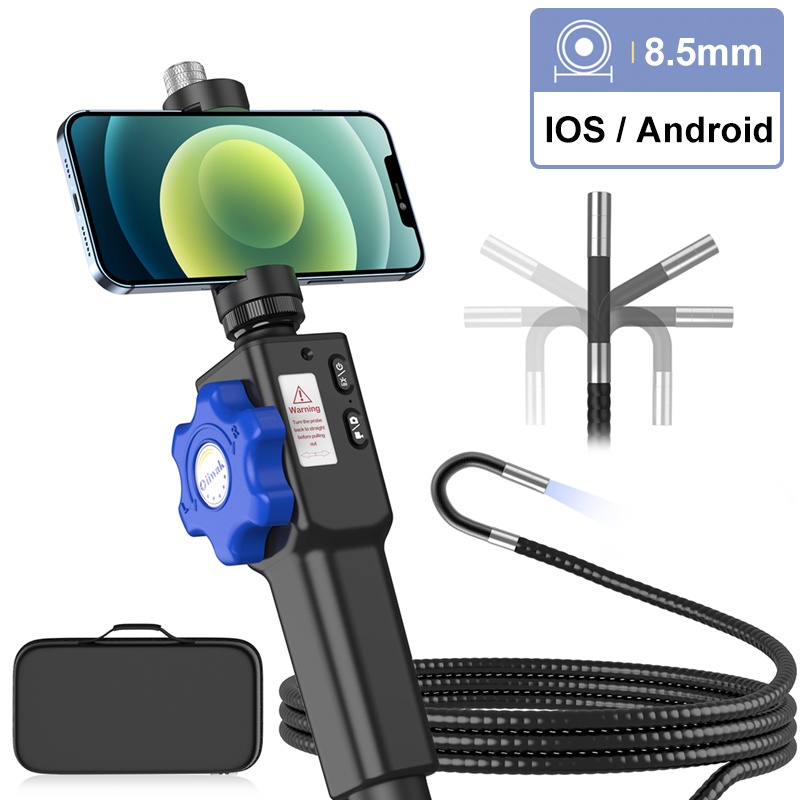Oiiwak Car Endoscope Camera 180 Degree Steering Industrial Endoscope ...
