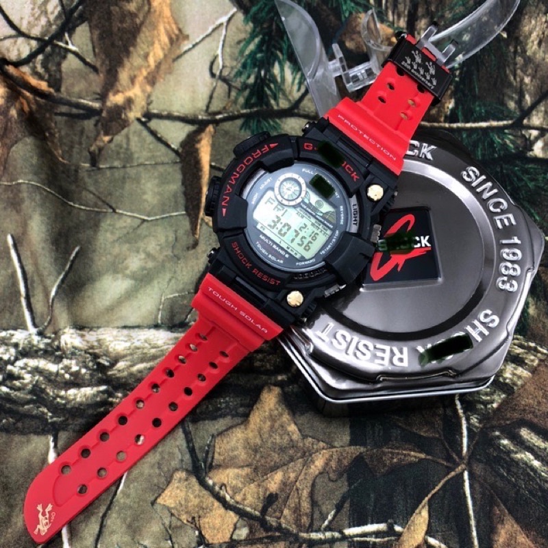 G shock Frogman jam tangan lelaki Anniversary black red cermin kaca ...